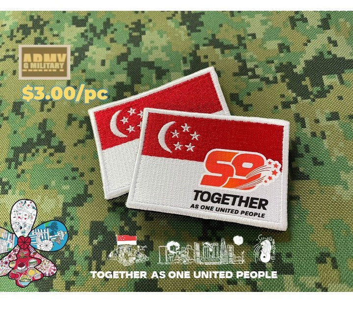 NDP SINGAPORE Flag with NDP 59 Logo — G MILITARY