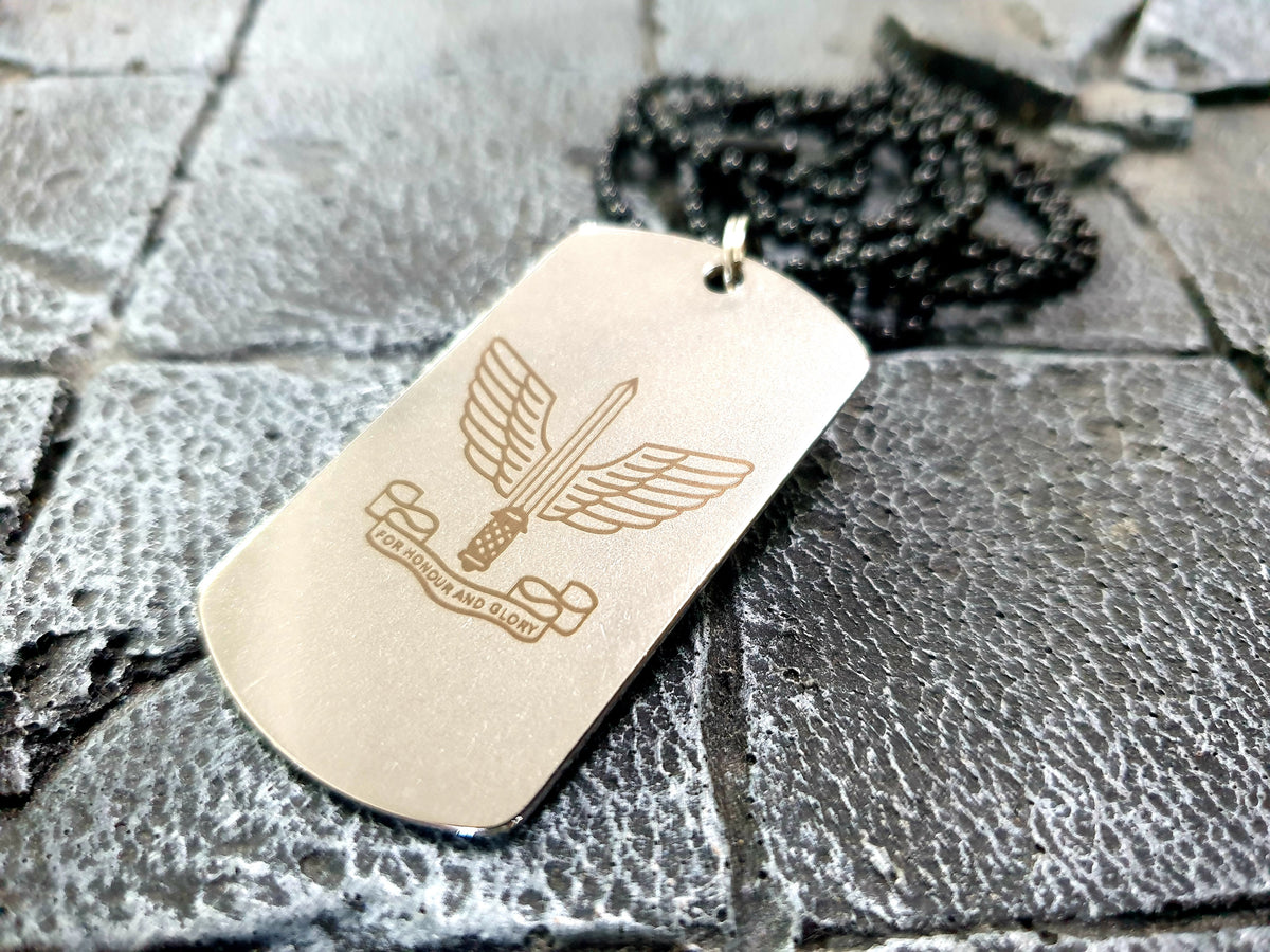Commando Logo Stainless Steel Military Tag — G MILITARY