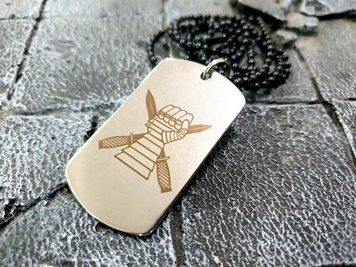 Armour Logo Stainless Steel Military Tag — G MILITARY