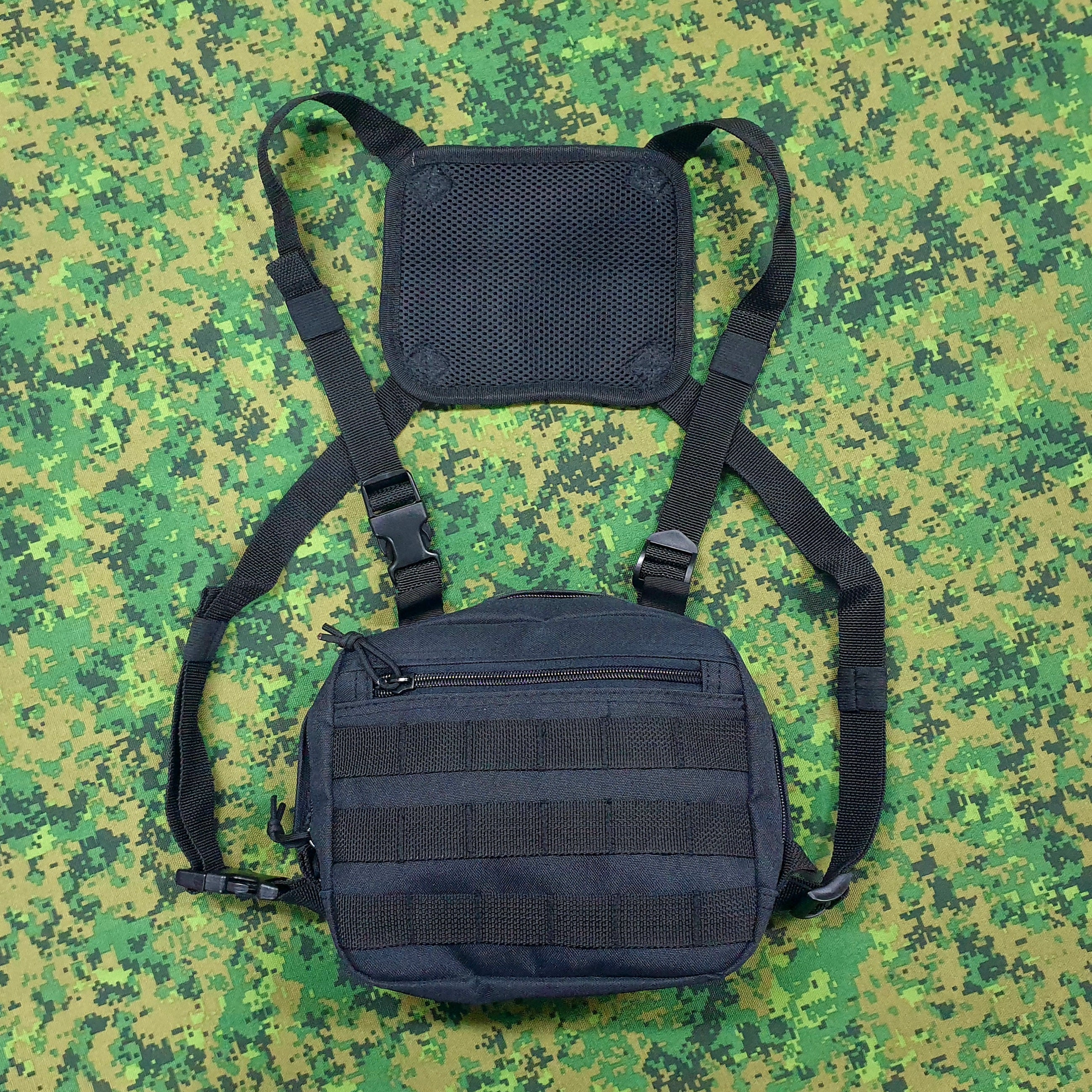 Stealth Black MOLLE Chest Bag — G MILITARY