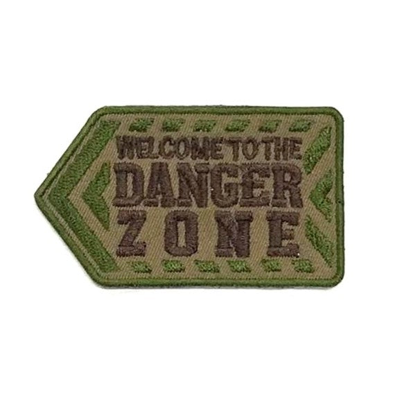 Welcome To The DANGER ZONE Patch, Brown on Khaki — G MILITARY