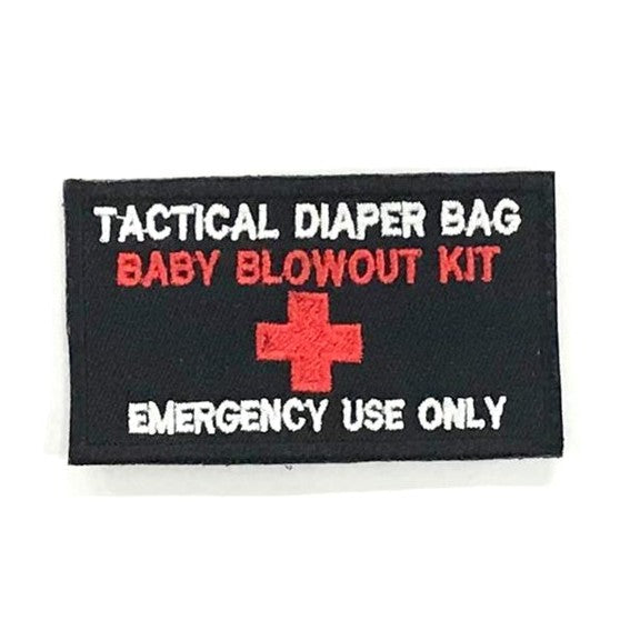 Medic - Baby Blowout Kit Patch, White on Black — G MILITARY