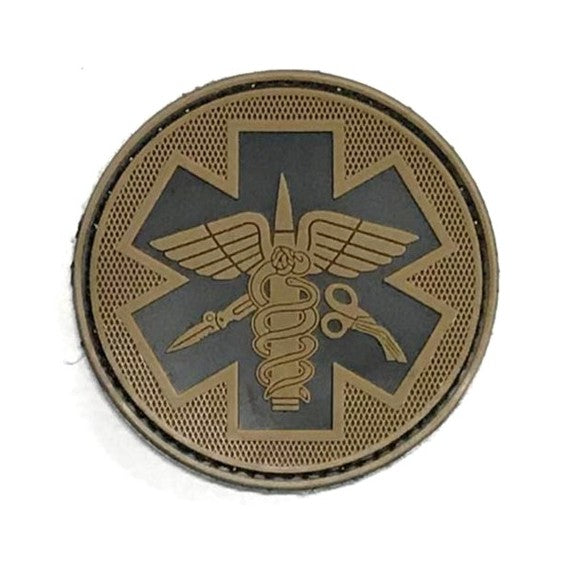 Medic Rd Patch, Brown on Black — G MILITARY