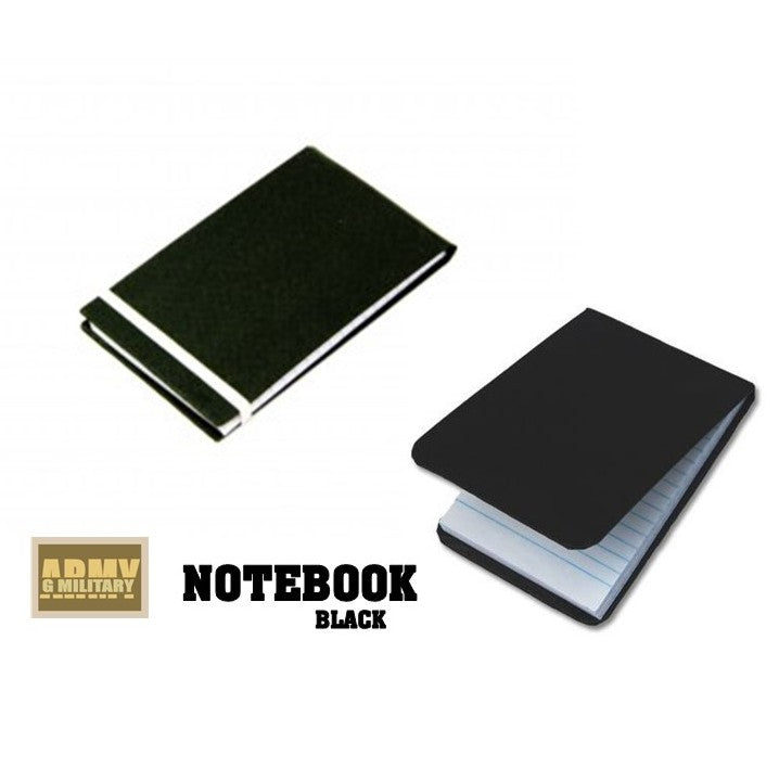 Notebook, black , pocket size — G MILITARY