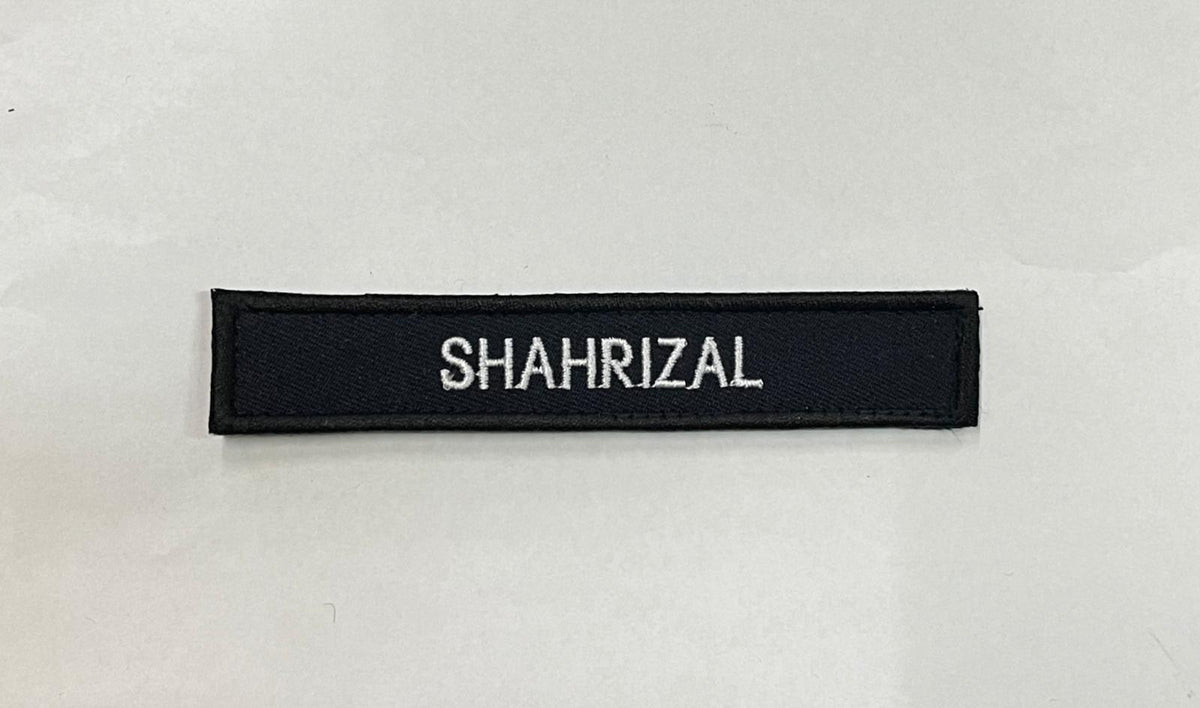 Singapore Police Force Name Tag with Border — G MILITARY