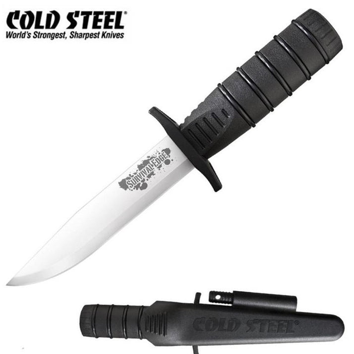 COLD STEEL SURVIVAL EDGE KNIFE - BLACK — G MILITARY