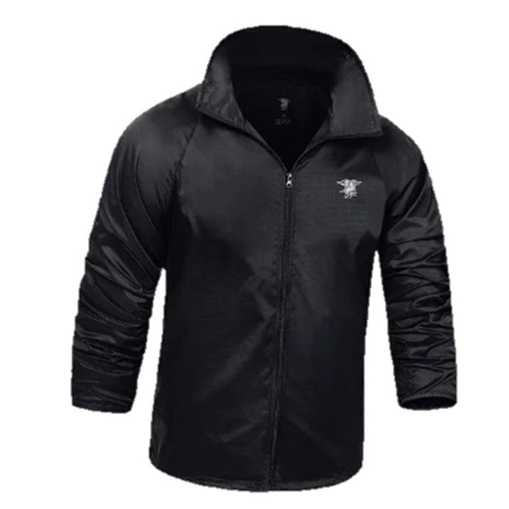 Tactical Seals Wind Breaker Jacket , Black — G MILITARY
