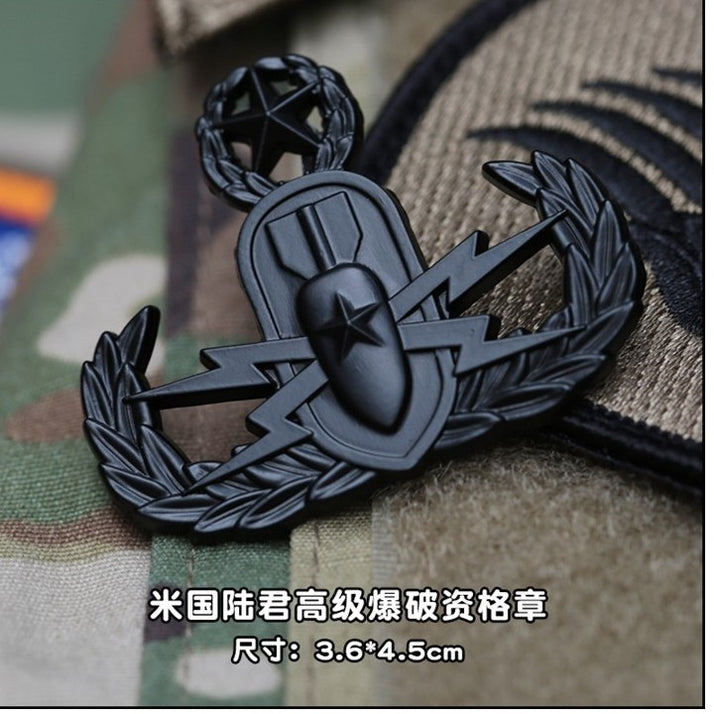 US EOD Pin Badge Black — G MILITARY