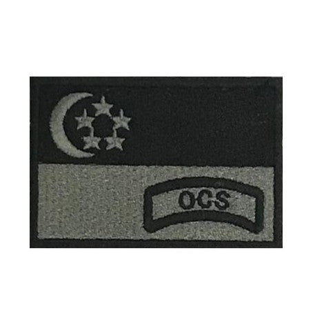 Singapore Flag OCS - BLACK - GREY — G MILITARY