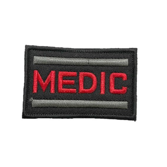 Medic Black Rec Velcro Patch — G MILITARY