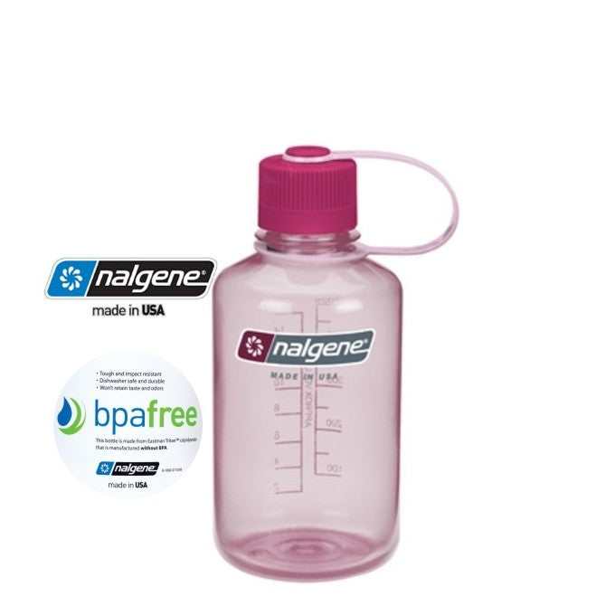 Nalgene 16oz Narrow Mouth 500ml Clear Pink — G MILITARY