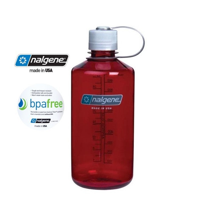 Nalgene 32oz Narrow Mouth 1000ml Outdoor Red — G MILITARY