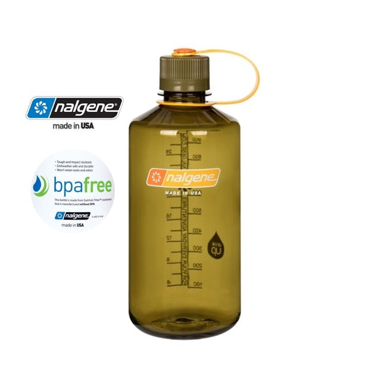 Nalgene 32oz Narrow Mouth 1000ml Olive — G MILITARY